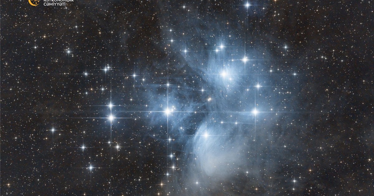 M45, Ülkər ulduz topası. Həvəskar Astronomlar Cəmiyyəti — Astronomy.az