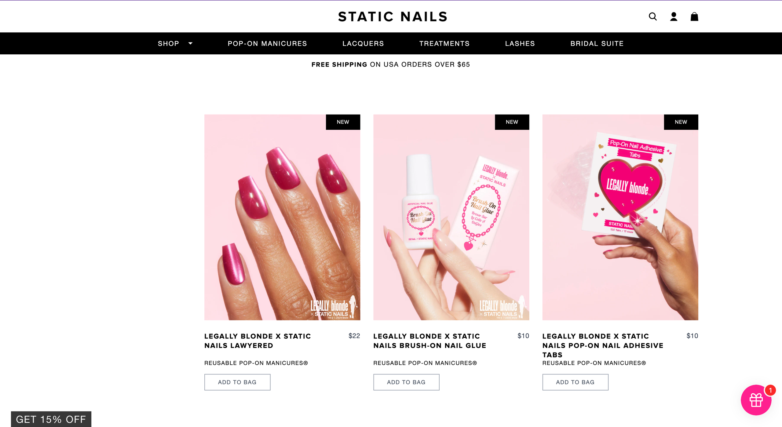 Retouching for the Static Nails brand. Home