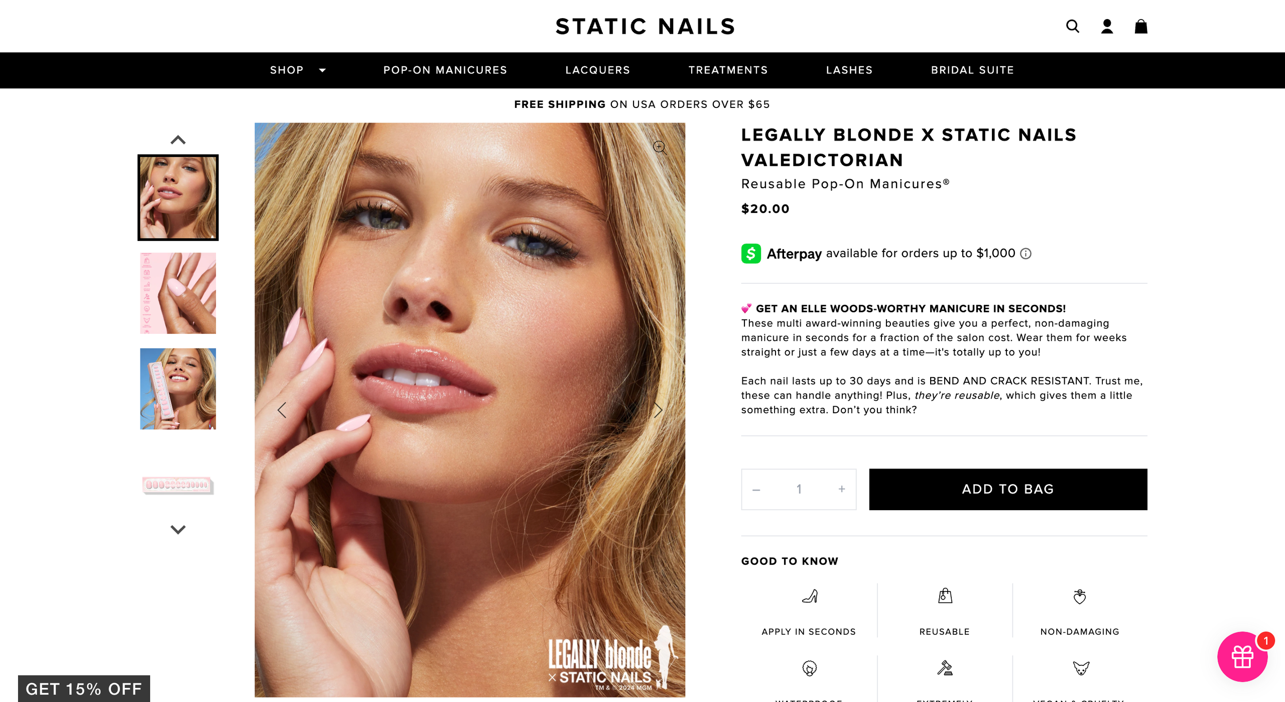 Retouching for the Static Nails brand. Home
