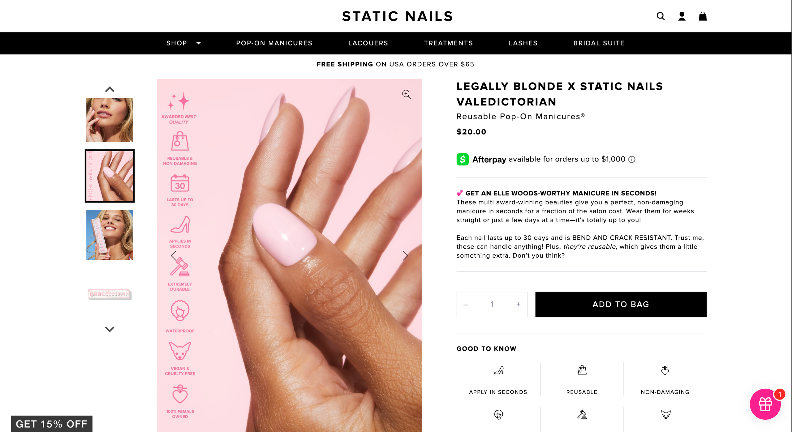 Retouching for the Static Nails brand. Home